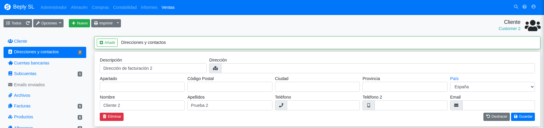 Crear un cliente - Beply